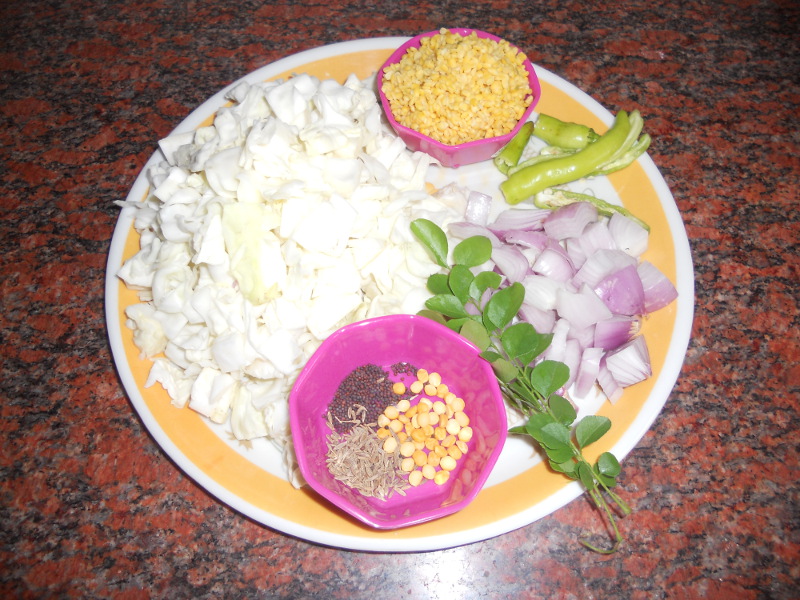 Telugu Ruchulu: Cabbage Moongdal Fry(Cabbage Pesara pappu Talimpu)