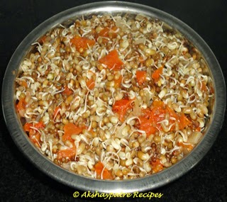 Vidyas Veg Recipes: Matkichi usal recipe - Sprouted moth beans usal