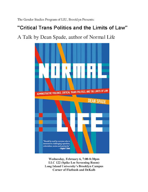 the longest island: Gender Studies Welcomes Dean Spade to LIU Brooklyn