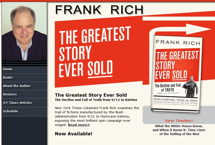 Journalism or Bust!: Creating a Publishing Platform: Frank Rich