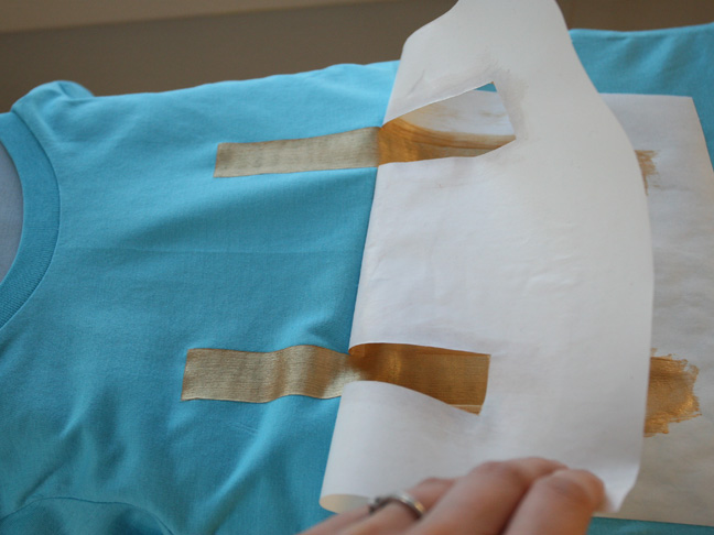 DIY: Gold Helvetica Tee - Say Yes