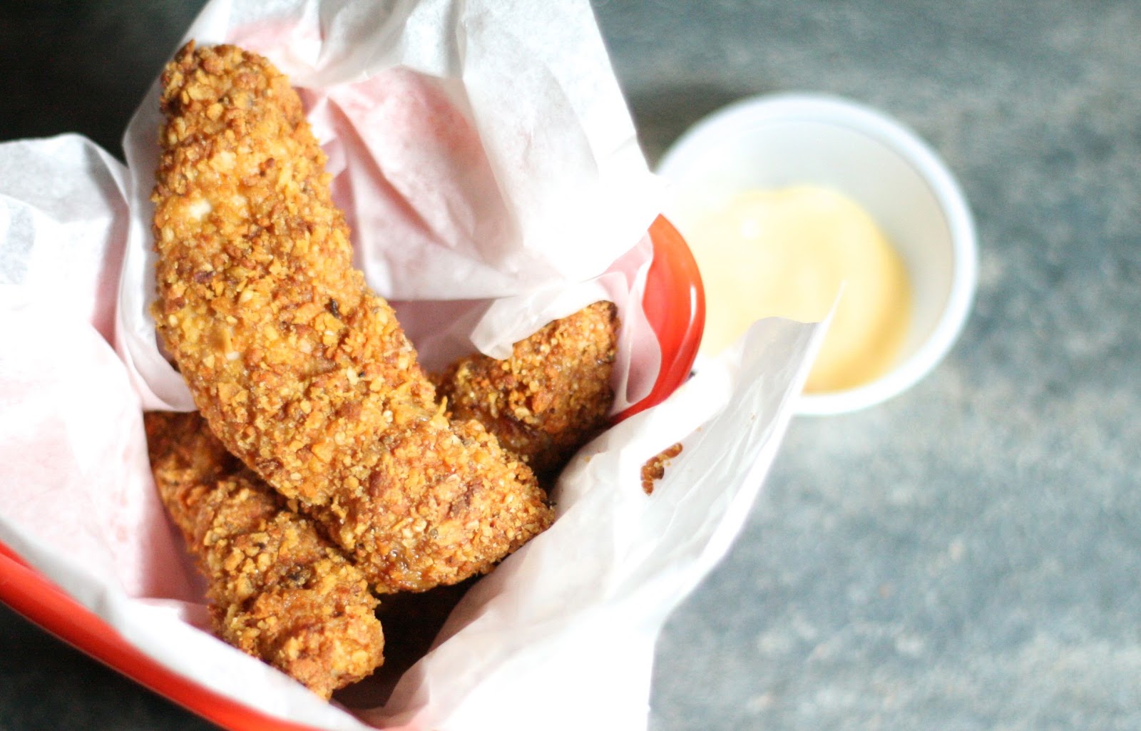 tune 'n fork: Baked Chippy Chicken Fingers