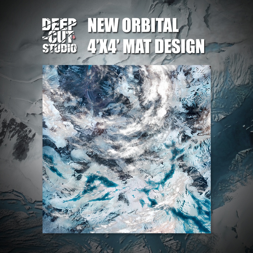 Tabletop Fix: Deep Cut Studio - New Orbital Snow Field Gaming Mats