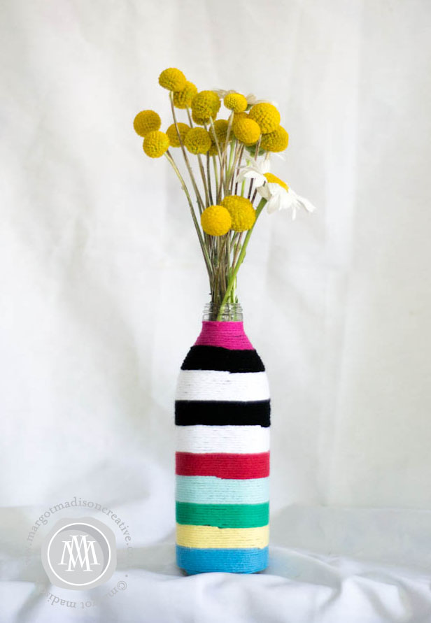 MargotMadison: DIY Friday: Yarn wrapped vases