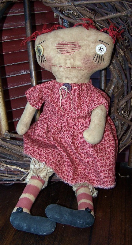 My Raggedy World: PRIMITIVE RAGGEDY RAG DOLL MAGGIE ROSE LISTED!!!!