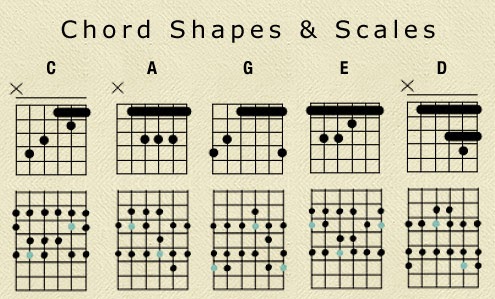 wagnerpsilaulas: Vamos usar o sistema CAGED para estudar escalas e acordes