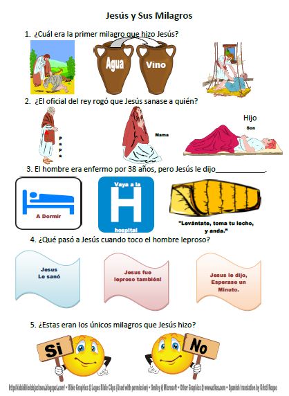Bible Fun For Kids: Life of Jesus Worksheets in Spanish