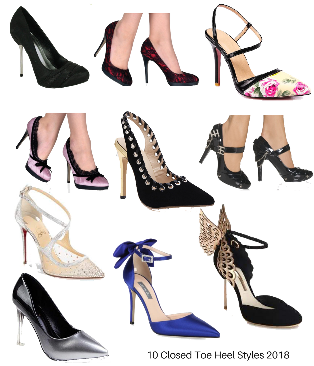 Fashion Style Space: 10 Closed Toe Heel Styles 2018