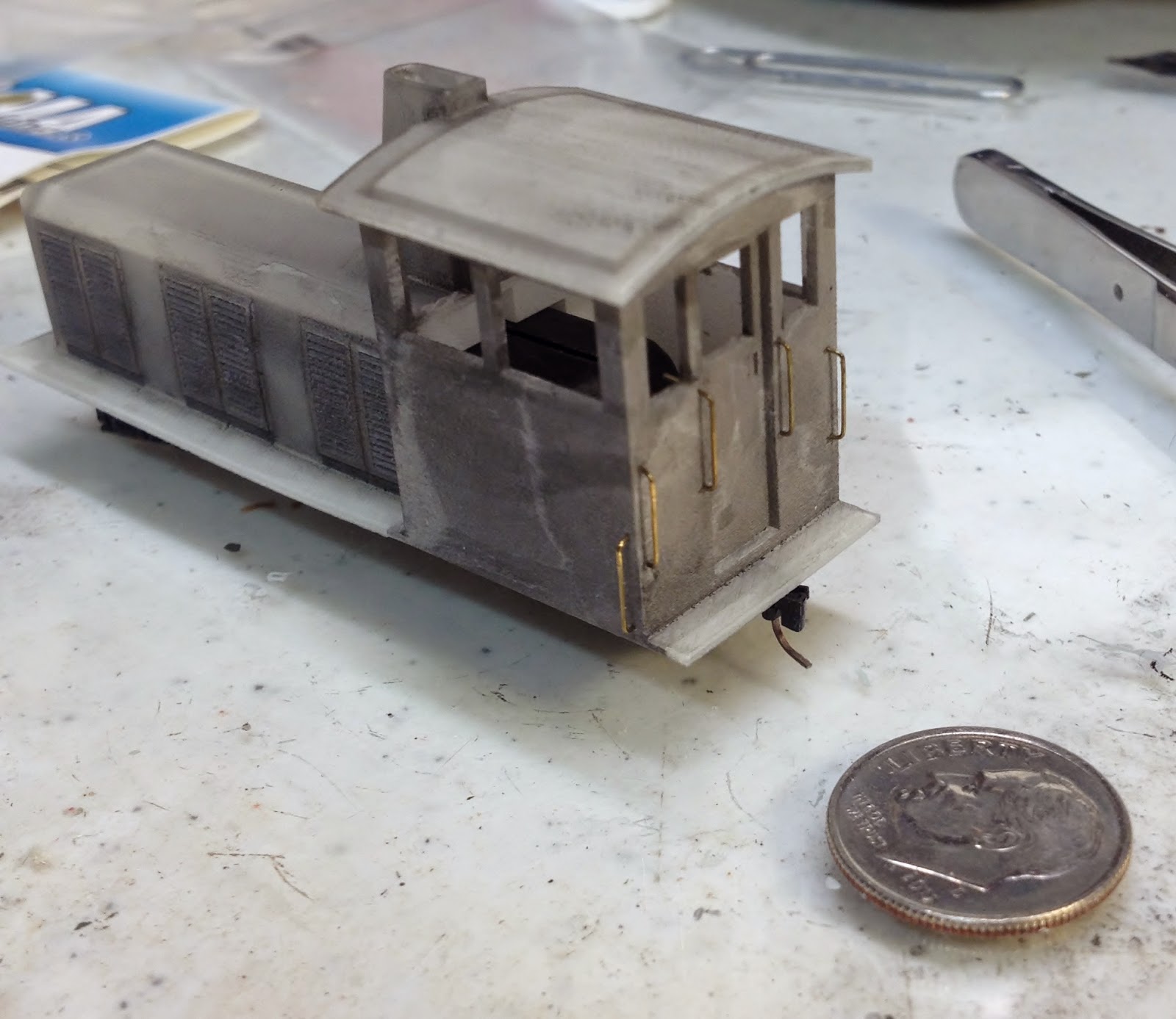 Nirvana Valley Model Railroad: HO mining engine on a Z scale mechanism ...