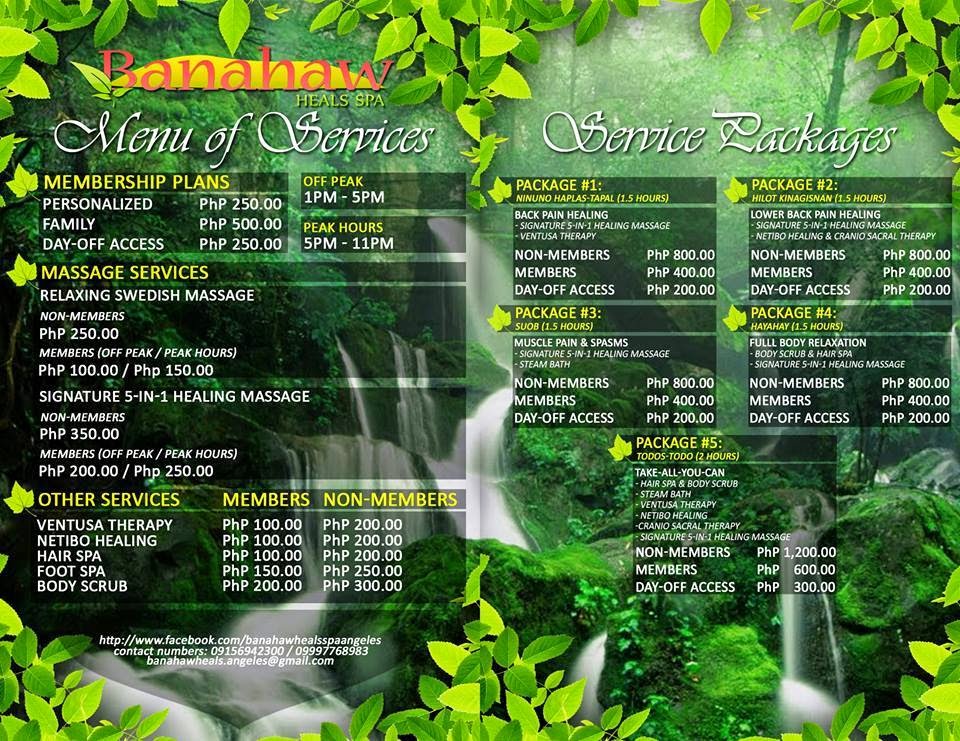 The Quaint Traveler: Banahaw Heals Spa Angeles City