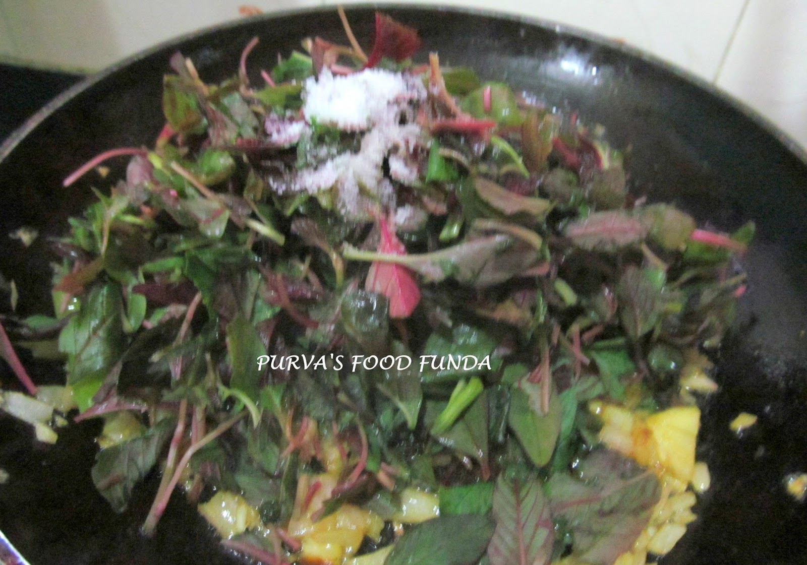 Food Funda: Lal Mathachi Bhaji (Stirfry Of Amaranth/Red Leafy Vegetable)