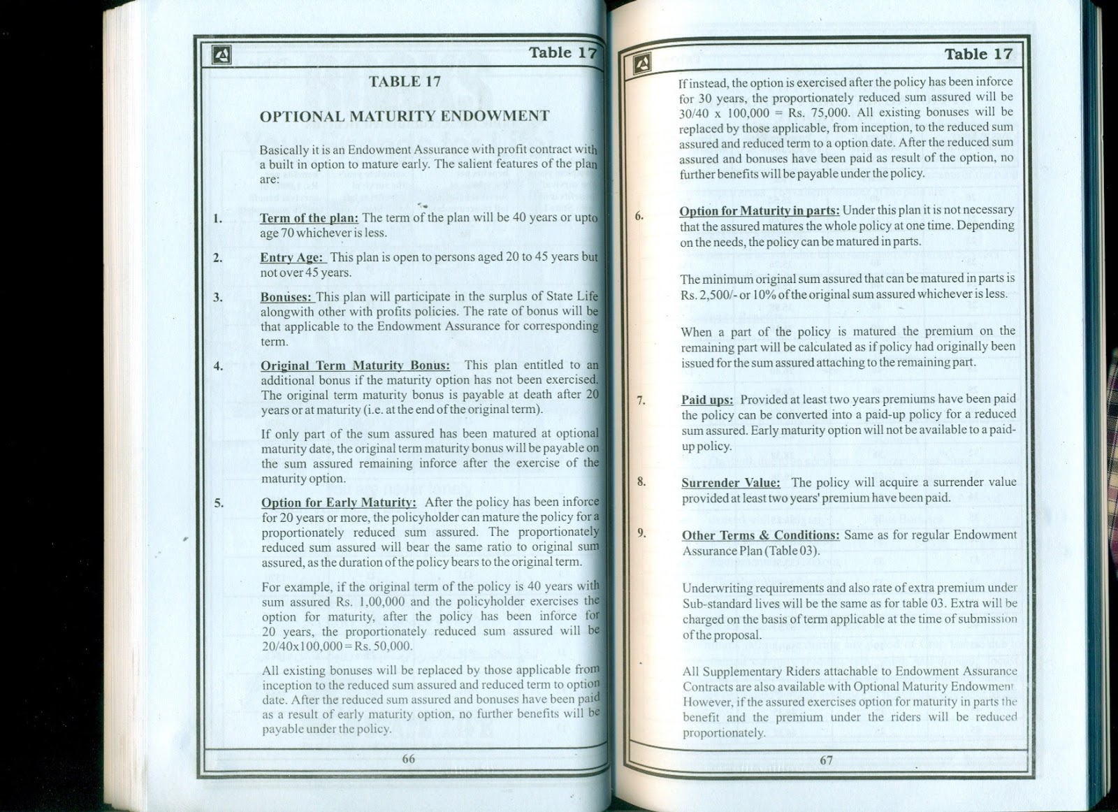 State Life Insurance Policies Consultancy Services : forms state life