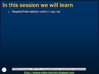 Sql server, .net and c# video tutorial: Part 44 – RequiredField Validator