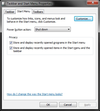 TiPS_KoMPuTeR: Cara Mengatur Tampilan Start Menu Windows 7