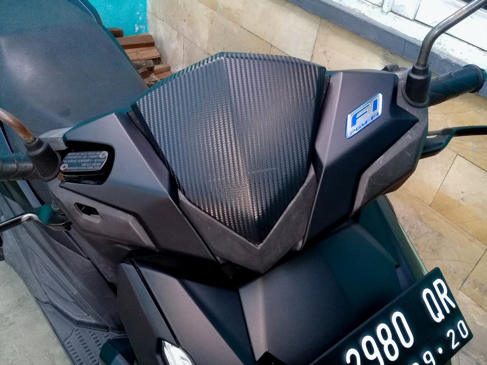 STICKRENZ: Honda Vario - Fullbody Black Mate Wrap, Custom Stripe & Graphics