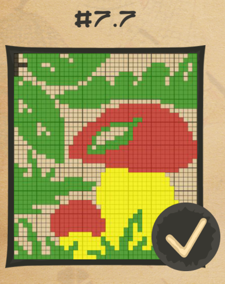 CrossMe Puzzles: Color #7.7 - Mushrooms