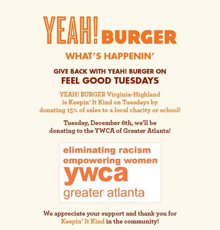 Sojourner Marable Grimmett: Yum! Dine Out at YEAH! Burger and Support ...