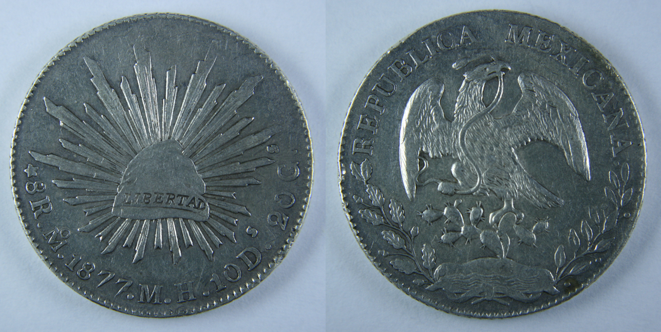 Monedas de México / Monedas Históricas: 8 Reales, República Mexicana