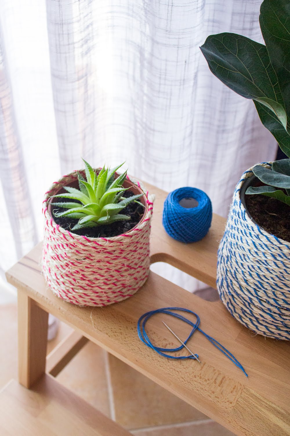 DIY Macramé Rope Coil Vase Covers | Woven Baskets — Curly Made