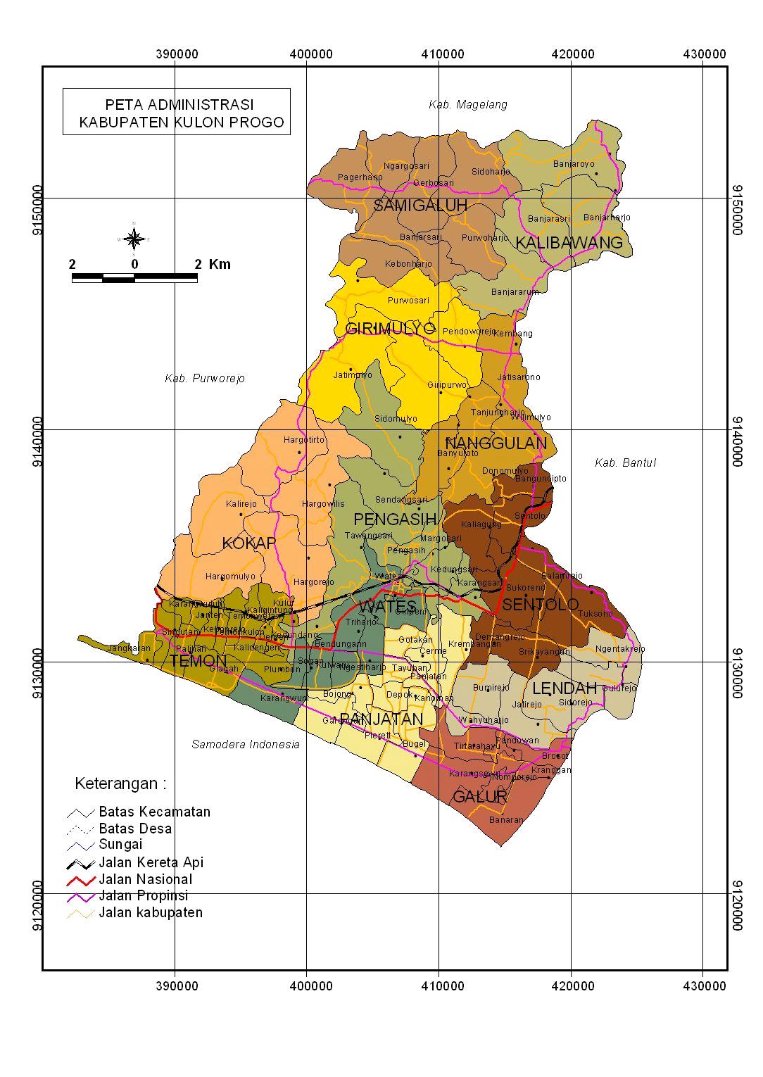 Peta Kabupaten Kulon Progo