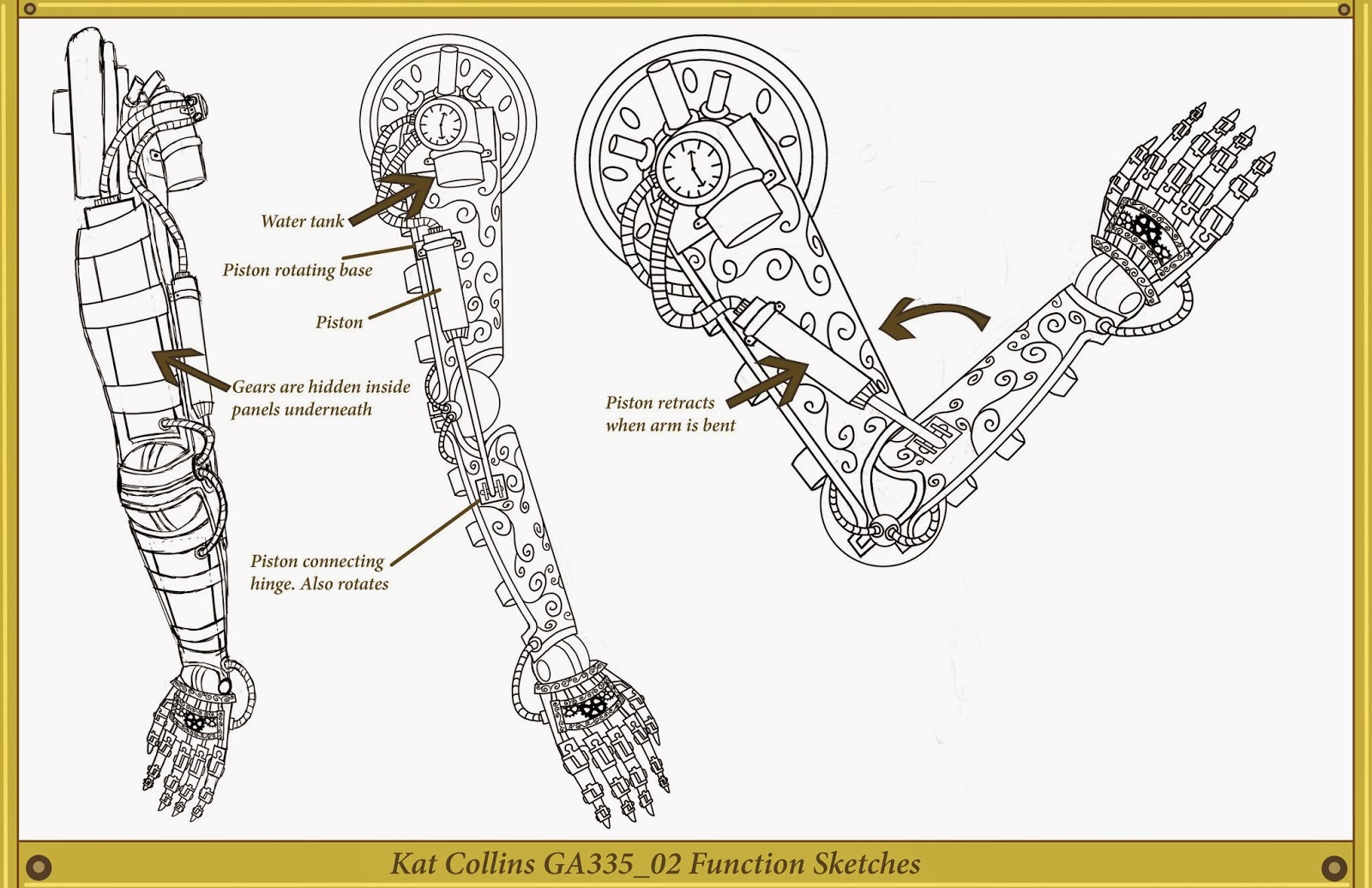 Steampunk Arm Drawing