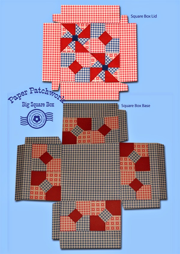 The Papercraft Post: Big Square Box: Paper Patchwork