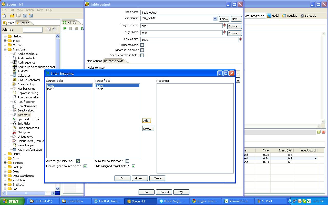 Sorting of Student Marks & Loading in Database