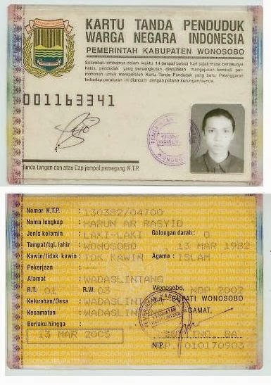 Sejarah KTP di Indonesia ~ Villa Gading Harapan RT.002 RW.025