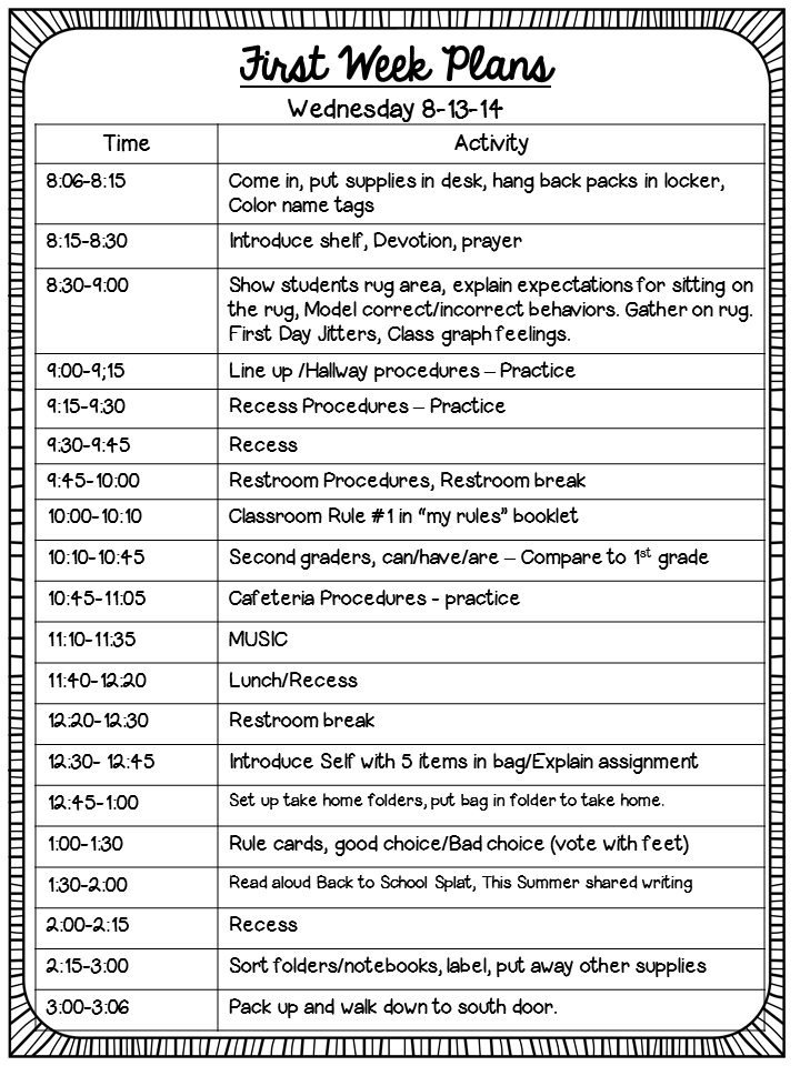 My First Week in 2nd Grade! - The Resourceful Room!