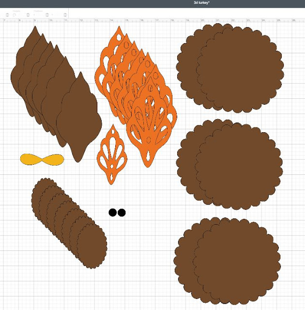 Fields Of Heather: 3D Paper Turkey - A Cricut Project