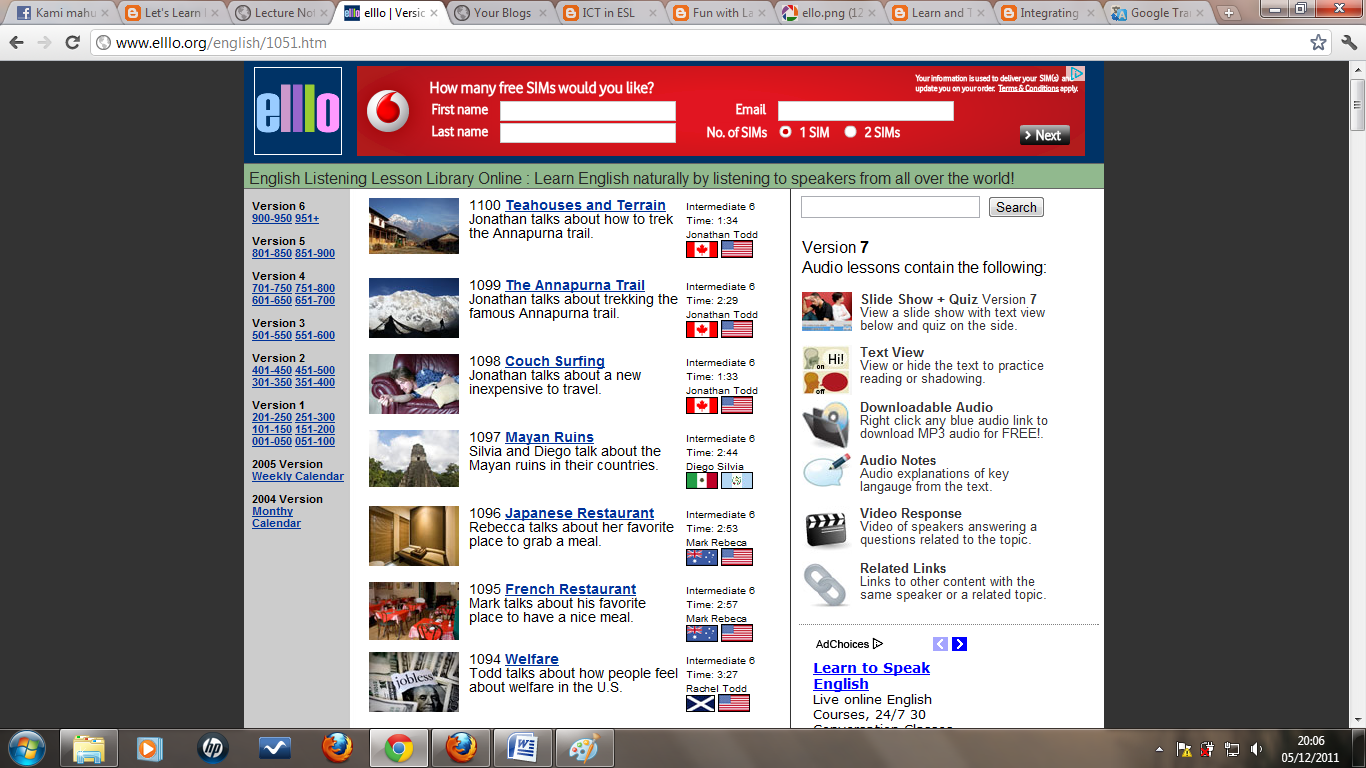 Let's Learn English: Elllo English