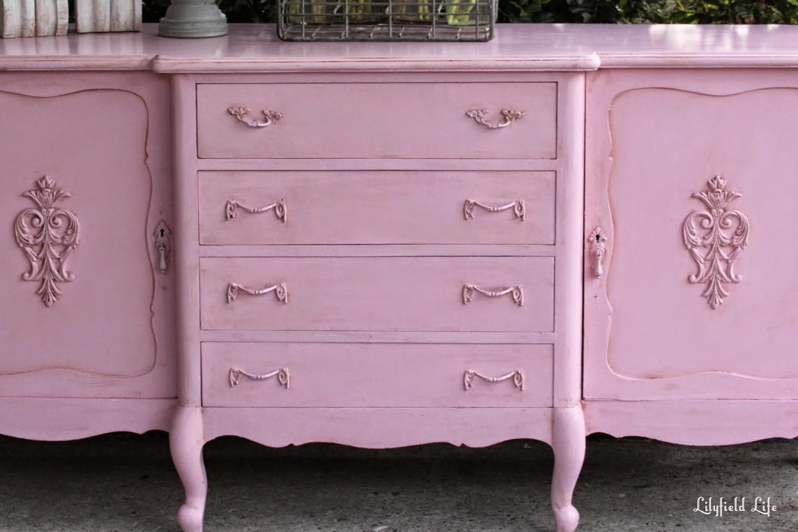 Lilyfield Life: Vintage Pink Painted Sideboard and a Birthday Girl