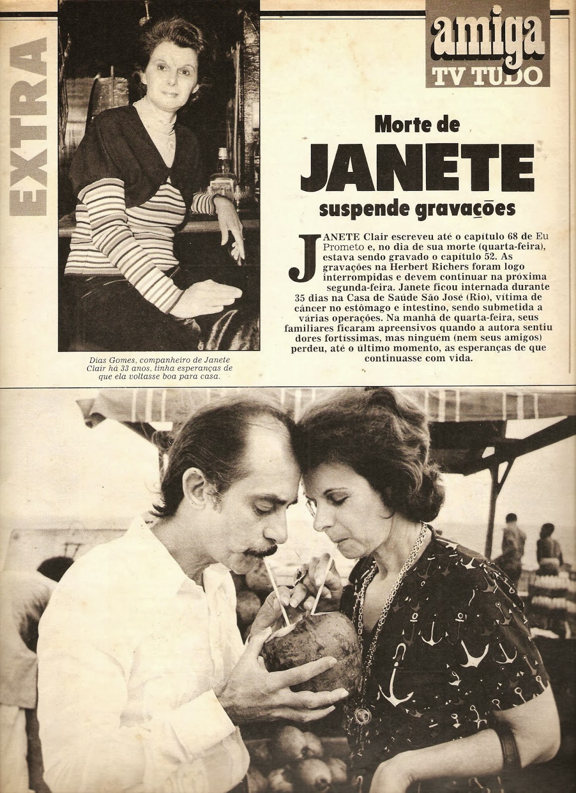 revista amiga & novelas: JANETE CLAIR