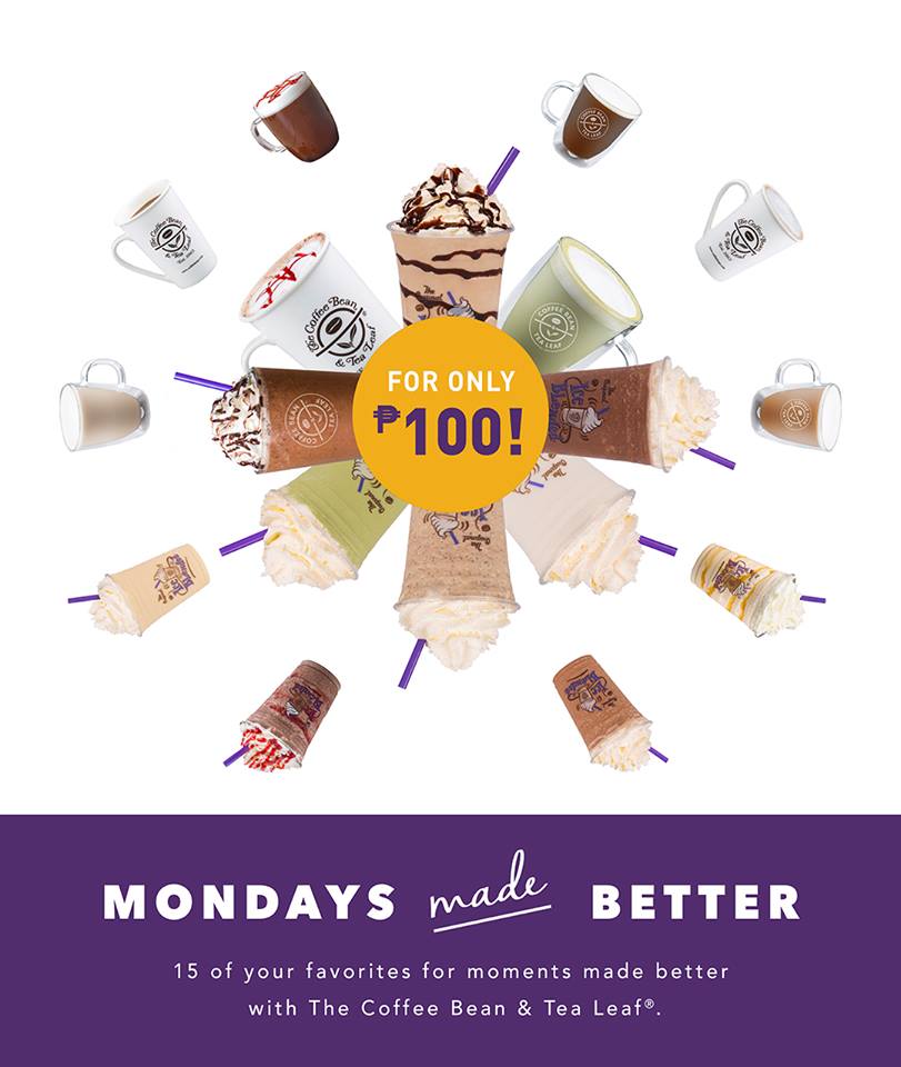 Manila Shopper: Coffee Bean & Tea Leaf Mondays Made Better Promo: April ...