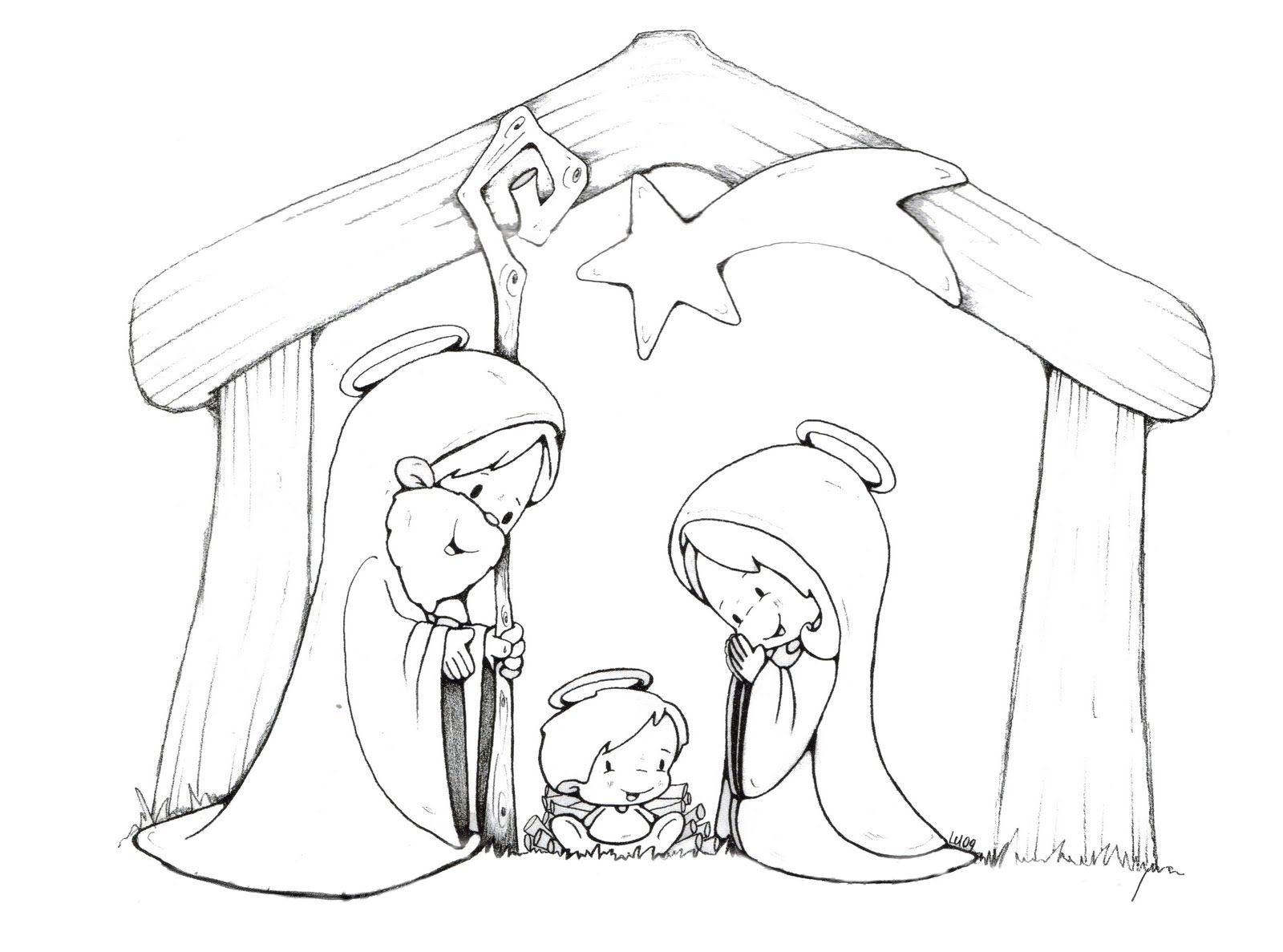 Dibujos y Plantillas para imprimir: Belenes