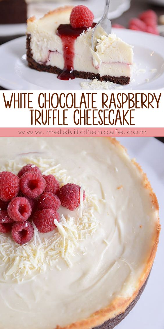 WHITE CHOCOLATE RASPBERRY TRUFFLE CHEESECAKE - Cake