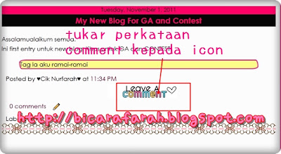 Tutorial 121 : Tukar Perkataan Comment Kepada Icon Comel. | Blog Cik ...
