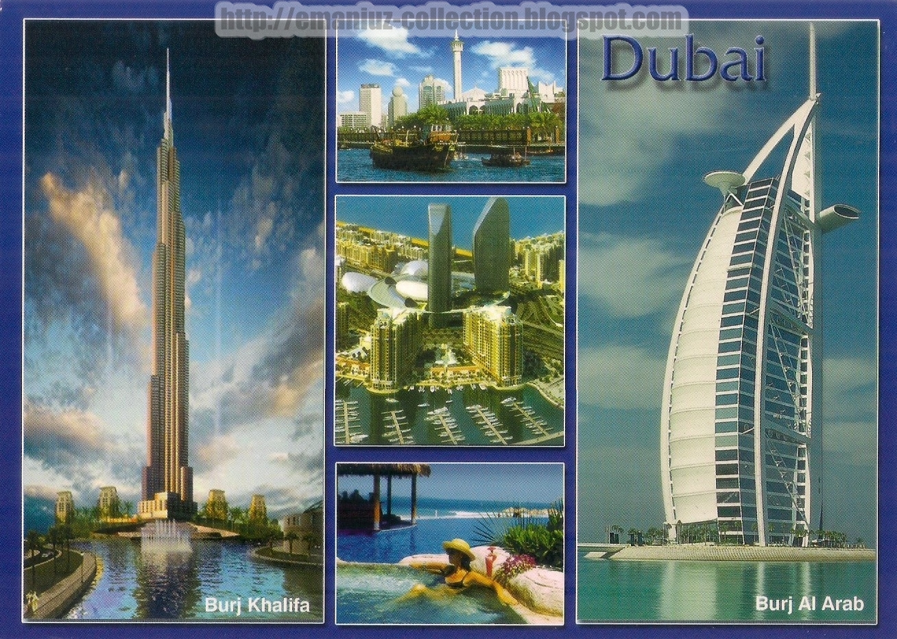 Postcard of the United Arab Emirates | Burj Khalifa & Burj Al Arab ...
