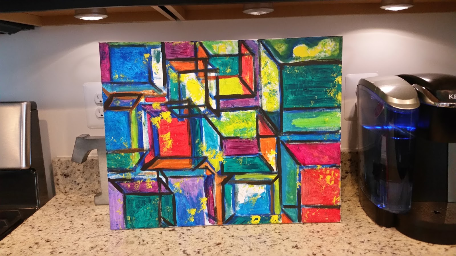 Cubes Abstract Painting No.35