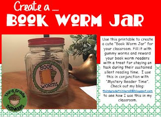 Live and Learn: Classroom Library Book Worm Jar: Freebie