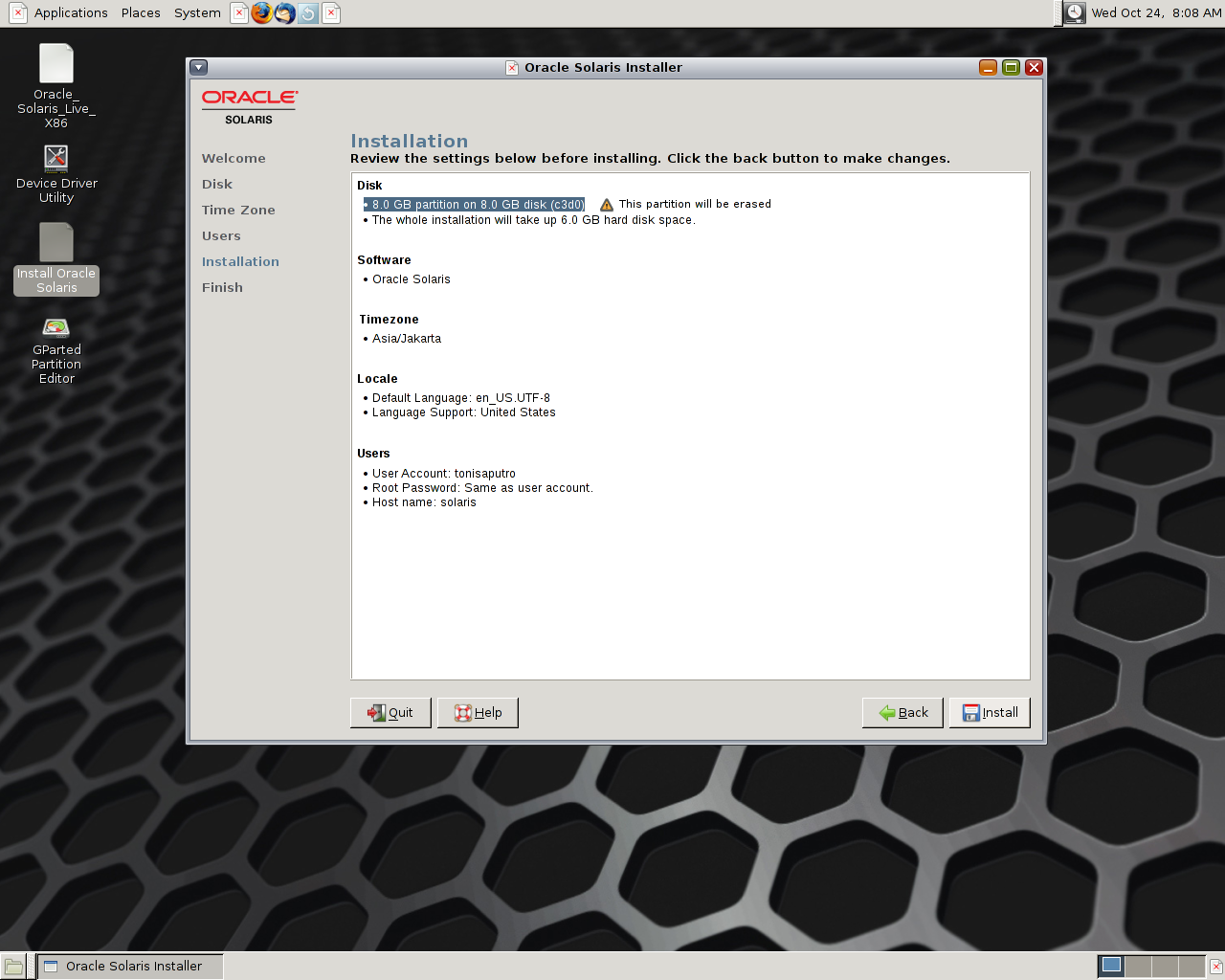 Install Oracle Solaris 11 Di Virtual Machine | Putra Jatim