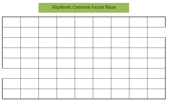 Puzzles and Figures: Rich Tasks 32: Algebraic Factorisation Mazes