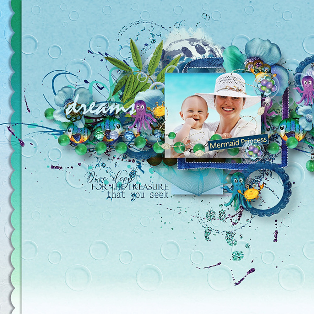 SEKADA DESIGNS: Mermaid Tales layouts inspiration