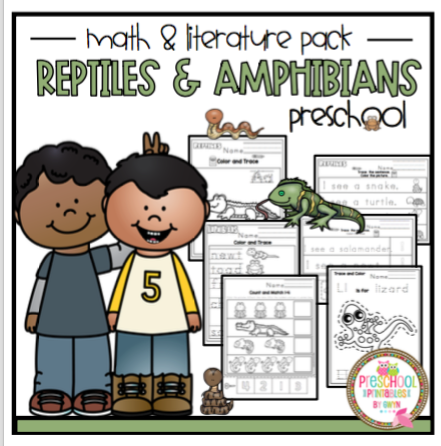 Reptiles and Amphibians Math and Literature "No Prep" *Updated file ...