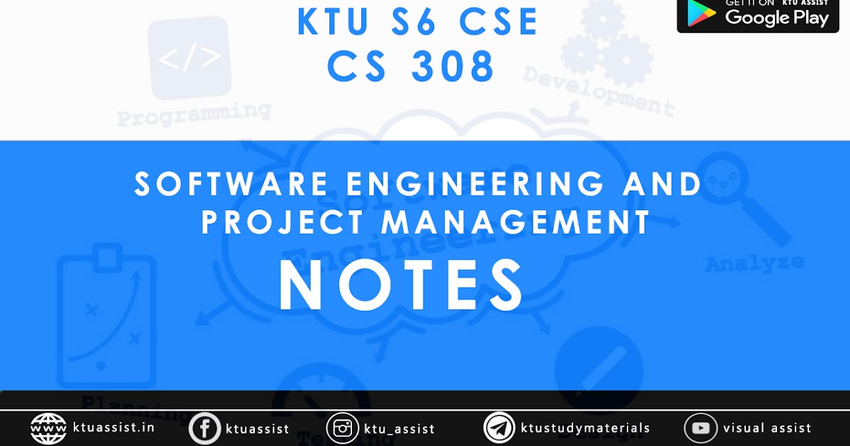 KTU S6 CSE SOFTWARE ENGINEERING AND PROJECT MANAGEMENT NOTES - KTU ASSIST