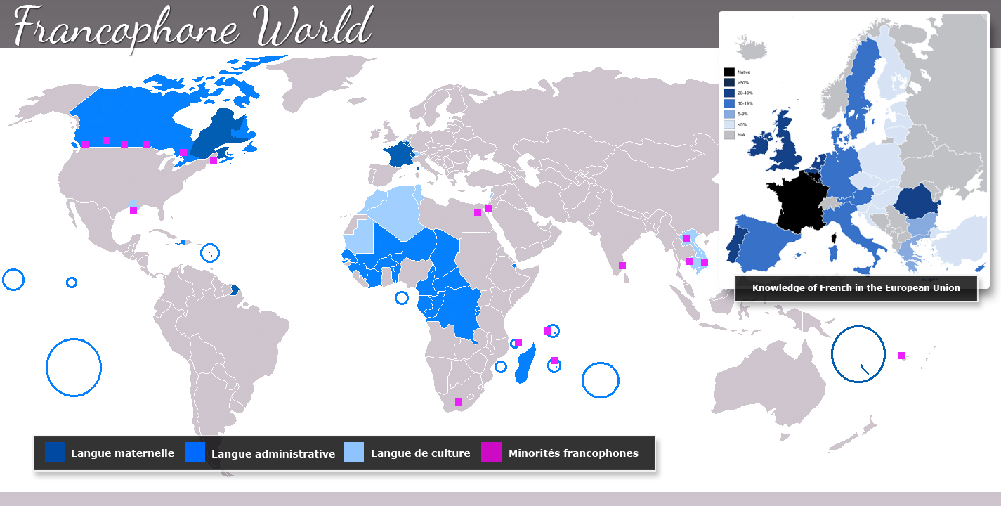 ANTHROPOLOGY OF ACCORD: Map on Monday: FRANCOPHONE NATIONS