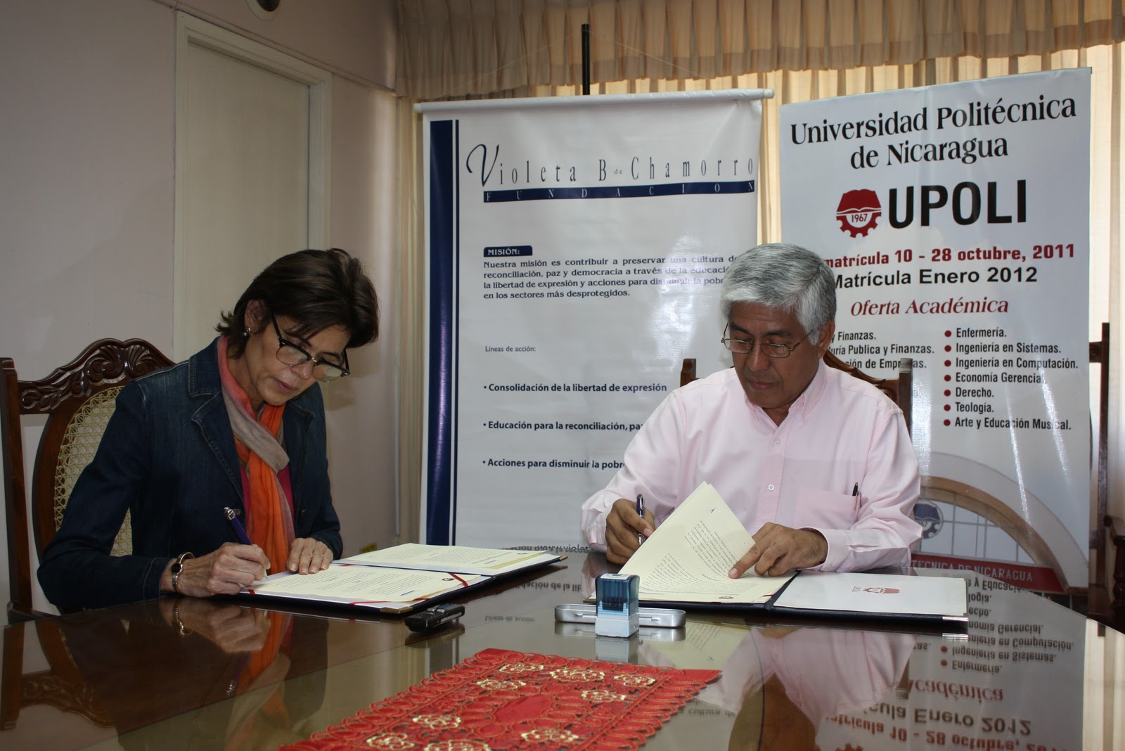 Blog de la UPOLI: UPOLI en alianza con Fundación Violeta de Chamorro