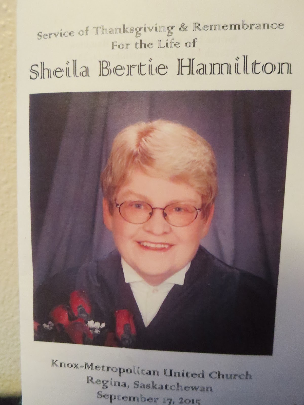 Gerald Saul: Sheila Hamilton