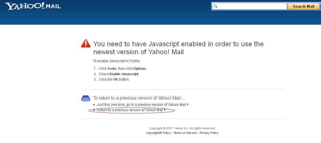Reference Notes: How to switch back to Yahoo Mail Classic