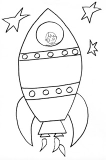mewarnai gambar roket